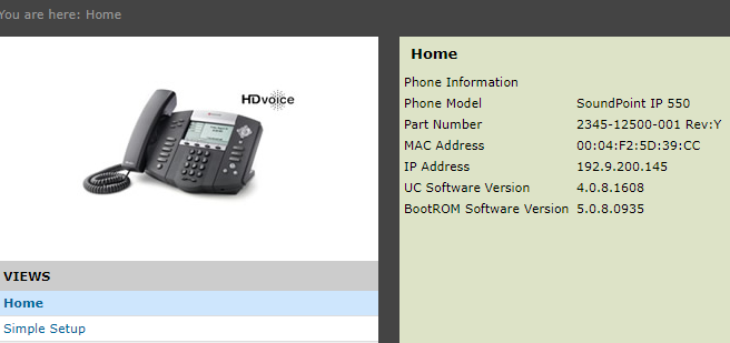 Setting up a Polycom SoundPoint 550 | InfoFlo Solutions